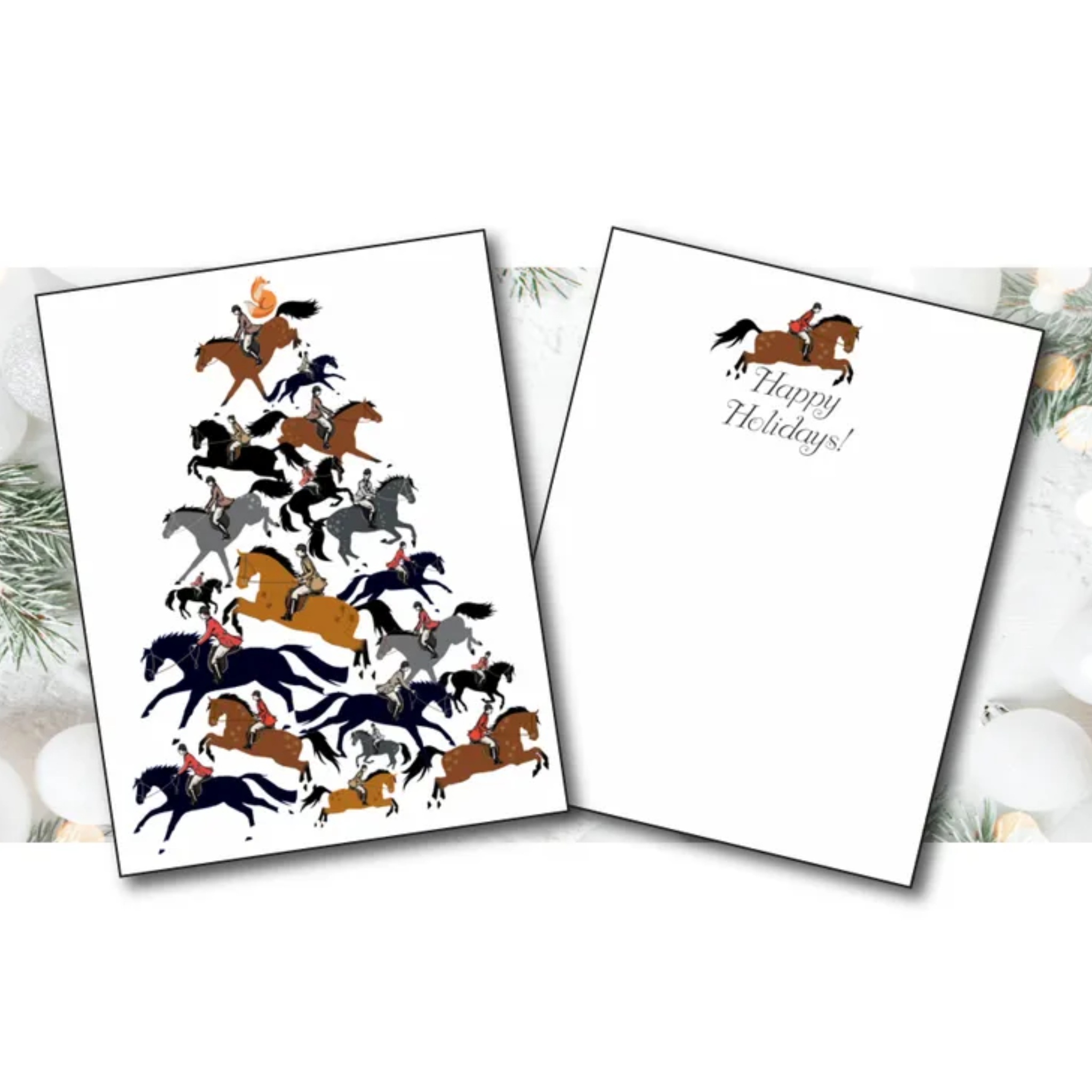 Tree of Fox Hunters Card – Old Field Farm Horse & Home
